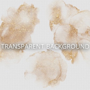 Liquid Gold Overlays, Gold Splashes Clipart, Gold Brush Stroke Png ...