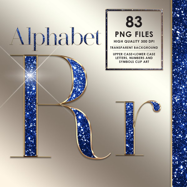 Blue and Gold Letters Png - Etsy