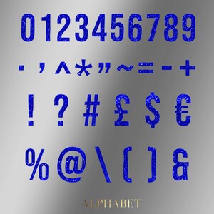Glitter Blue Alphabet PNG Clip Art, Diamond Alphabet PNG, Glam Letters ...