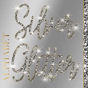 Glitter Silver and Gold Alphabet Png Clipart, Script Doodle Letters Png ...