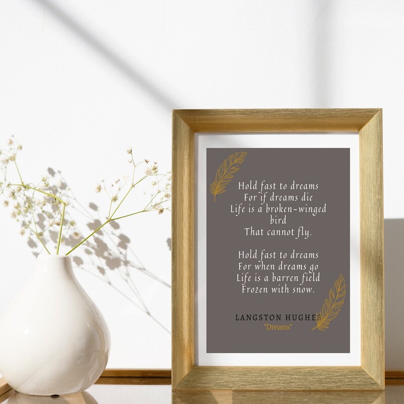 Langston Hughes Poem - Etsy