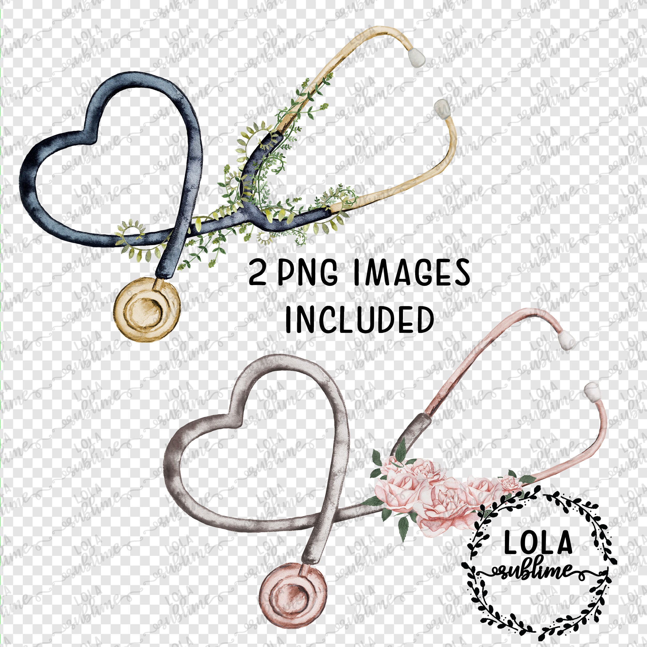 Cute Watercolor Stethoscope Art Design Doctor Nurse Hero - Etsy UK