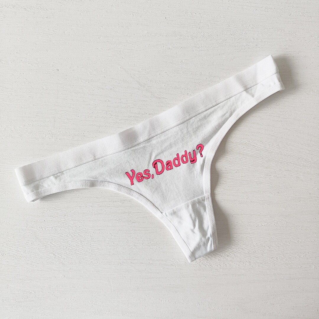 Yes Daddy Thong Funny Thong Y2k Coquette Trendy Graphic Underwear