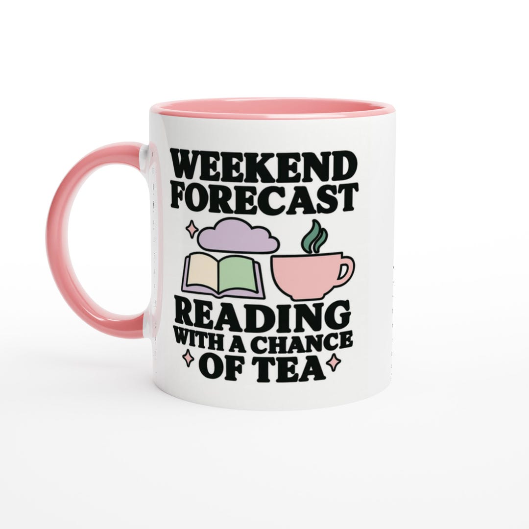 Weekend Forecast Mug: Reading & Tea Coffee Cup - Book Lover Gift - Etsy