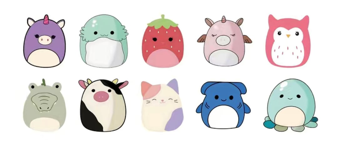 Squishmallow Stickers Lot of 10 - Etsy