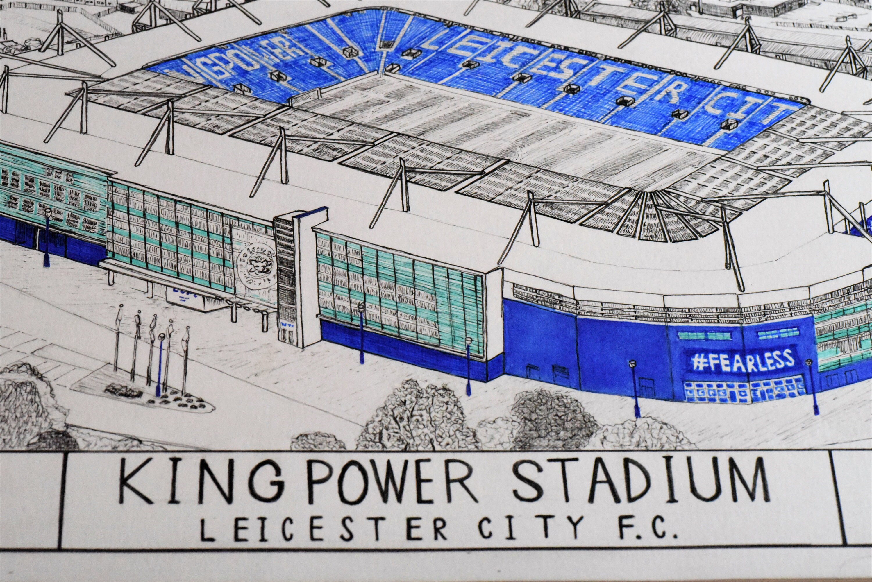 Leicester City Stadium Print The King Power Stadium Jessica