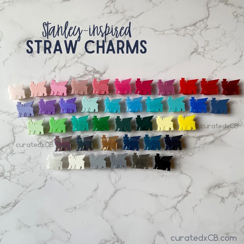 Stanley Tumbler Inspired Straw Charms - Etsy Canada