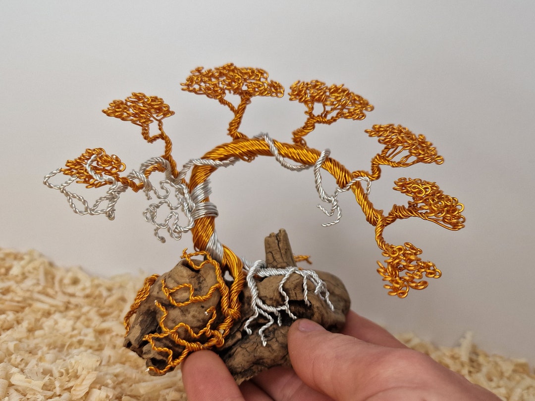 Wire Sculpture, Bonsai Tree, Copper and Aluminum - Etsy