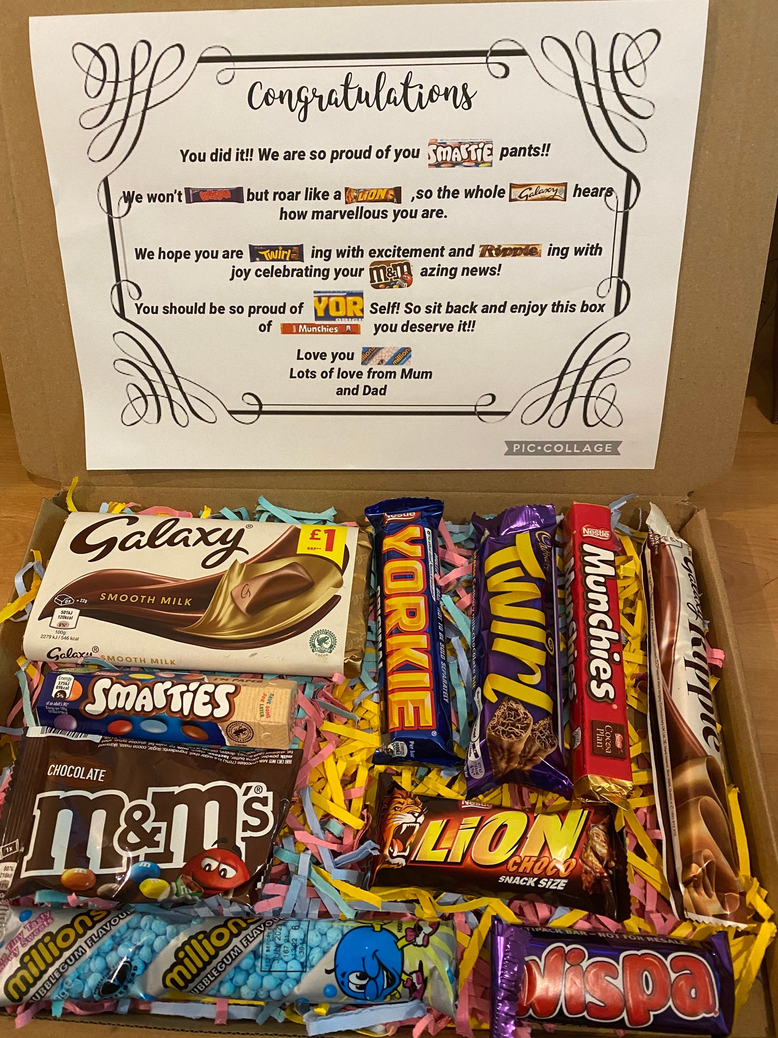 Congratulation/ Well Done Chocolate Poem Box Great for | Etsy
