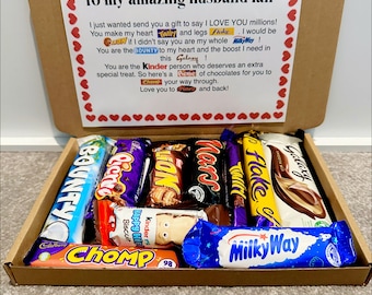 Personalised Large I Love You Chocolate Poem Box Valentines Day ...