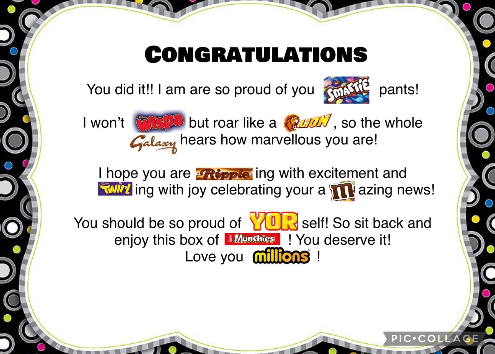 Congratulation/ Well Done Chocolate Poem Box Great for - Etsy