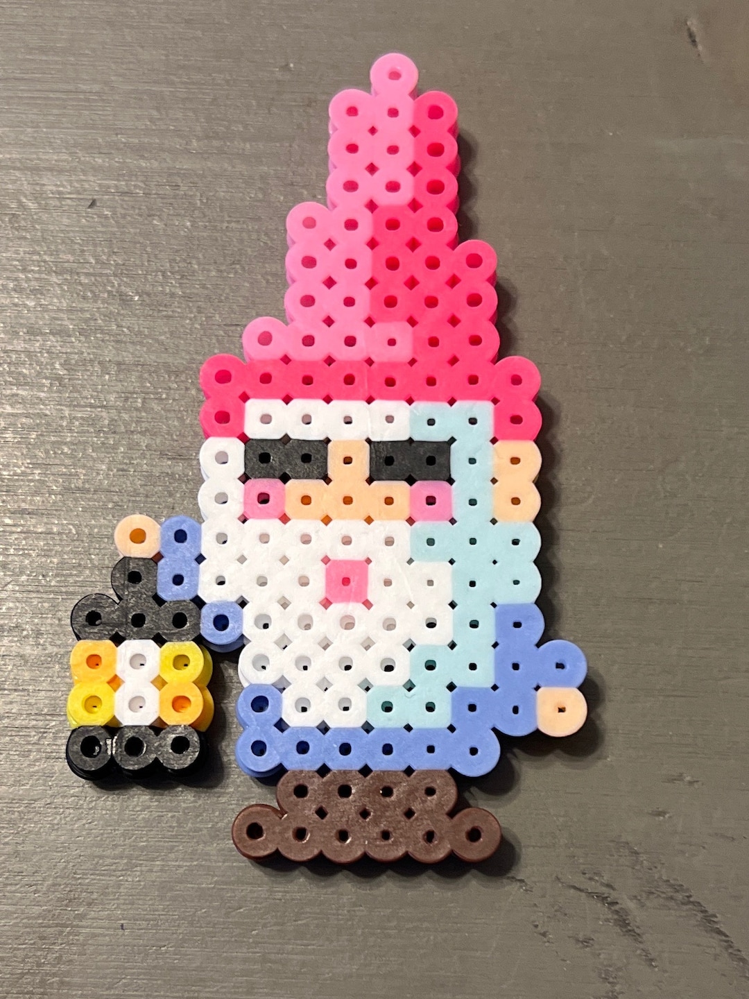 Gnome W/lantern Perler Bead Magnet - Etsy