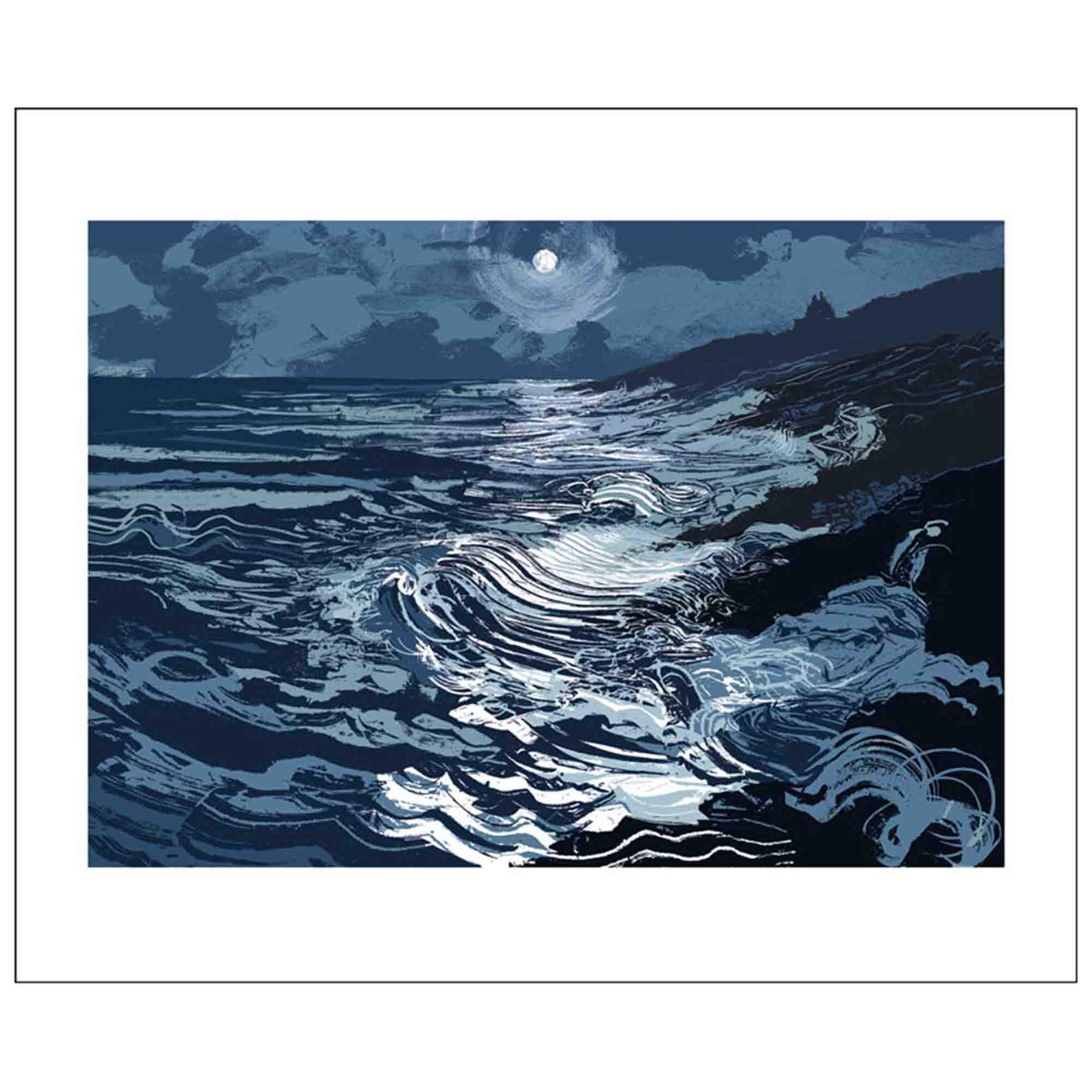 Greeting Card BATHING IN MOONLIGHT - Etsy