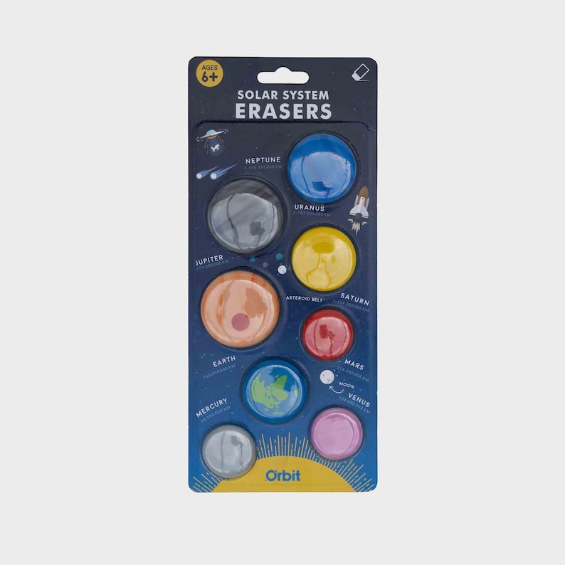 Solar System Erasers - Etsy