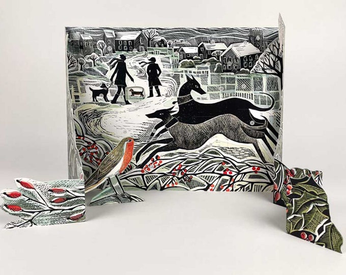 Advent Calendar - Whippet Wonderland by Angela Harding - Etsy