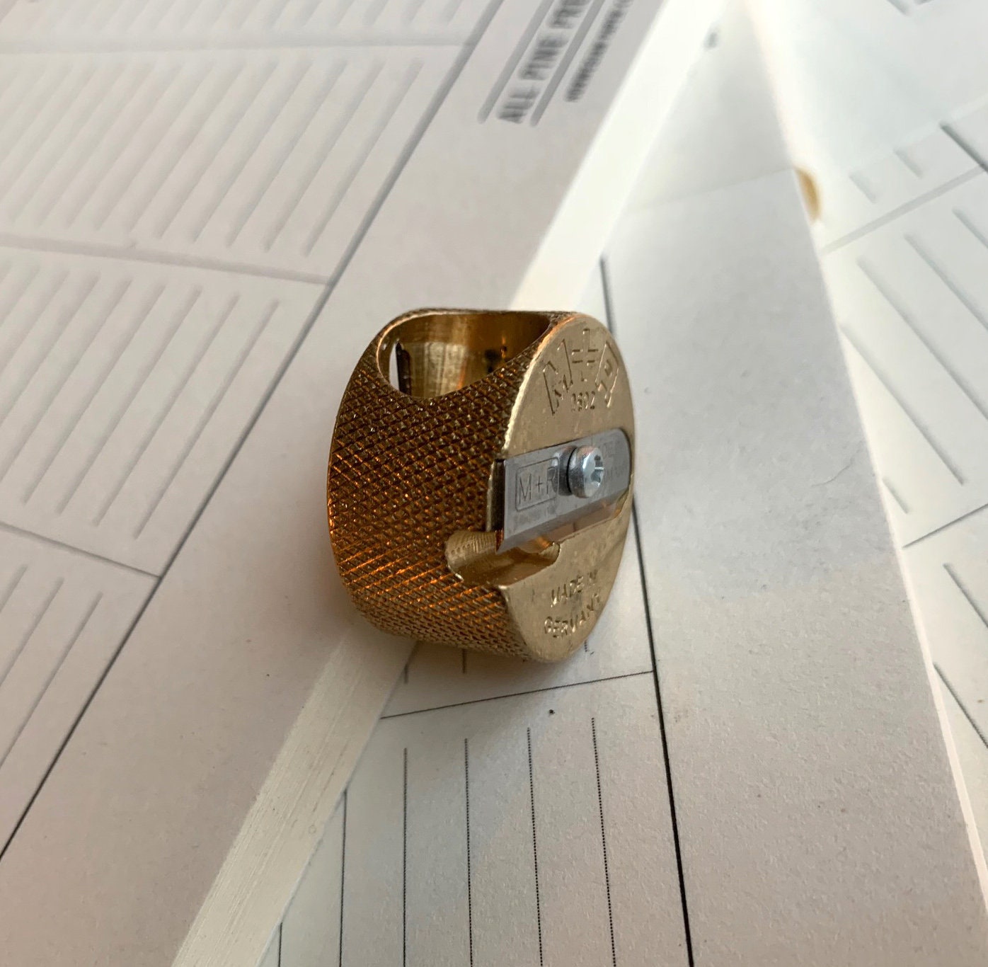 Solid Brass Nugget Pencil Sharpener M+R - Etsy