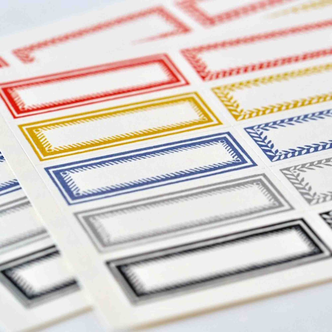 Packet of 30 Narrow Self-adhesive Labels - Etsy