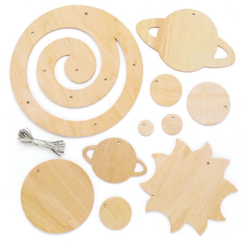 Solar System Wooden Mobile Kit - Etsy
