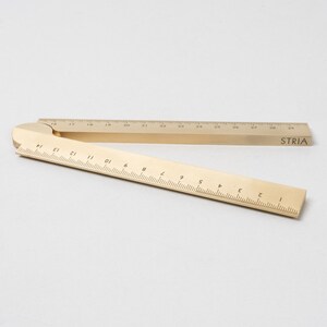 Stria Folding Brass Ruler - Etsy UK