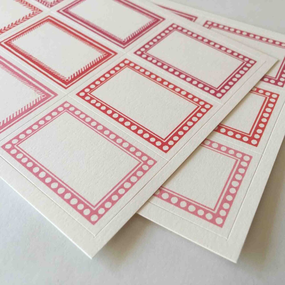 Packet of 18 Small Self-adhesive Labels - Various Colours - Etsy