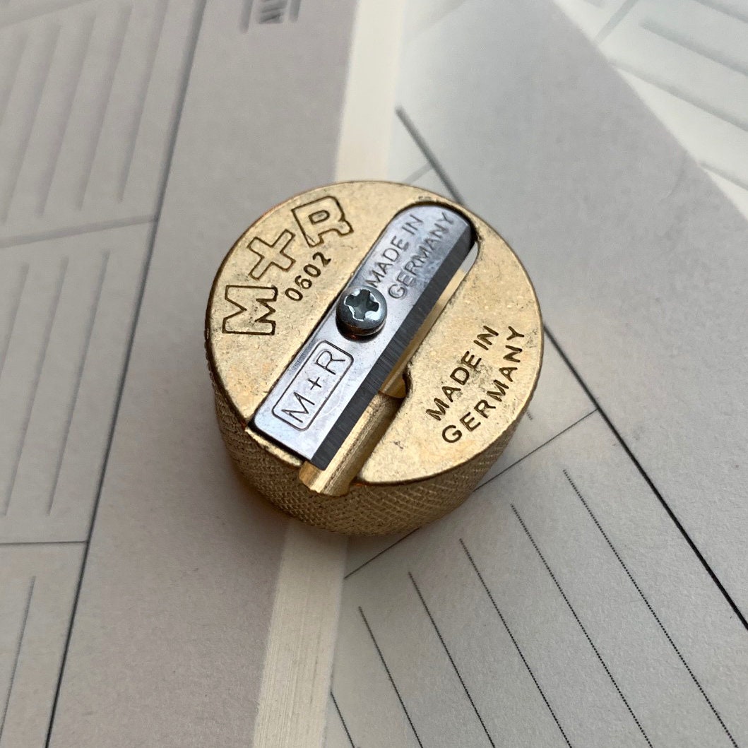 Solid Brass Nugget Pencil Sharpener M+R - Etsy