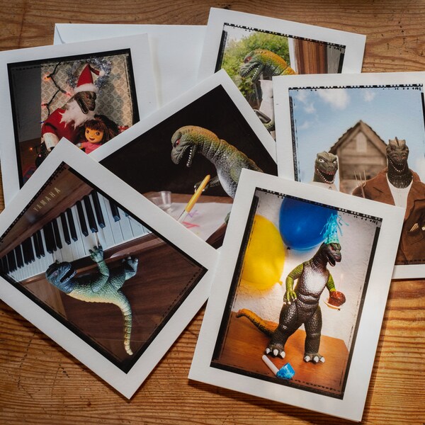 Godzilla Christmas Cards - Etsy