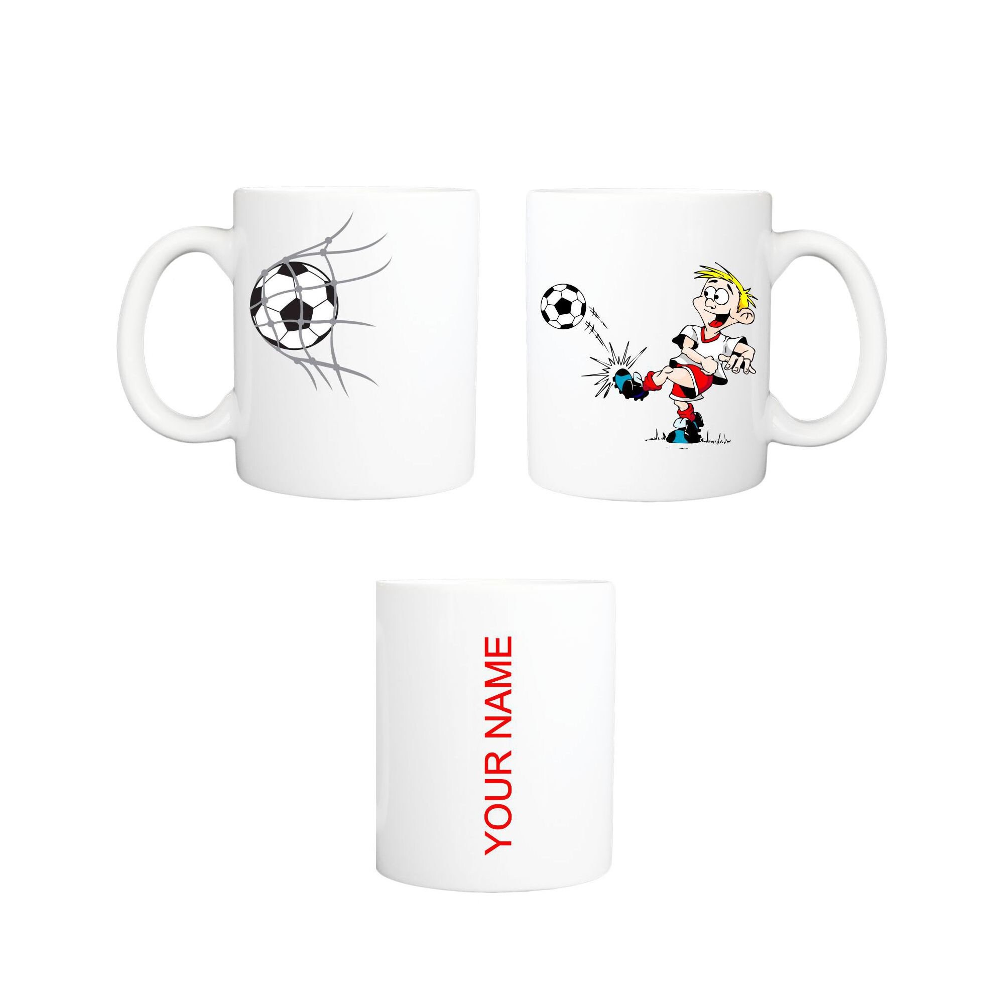 Football Player Mug. Personalised. Add Your Name. Footballer - Etsy