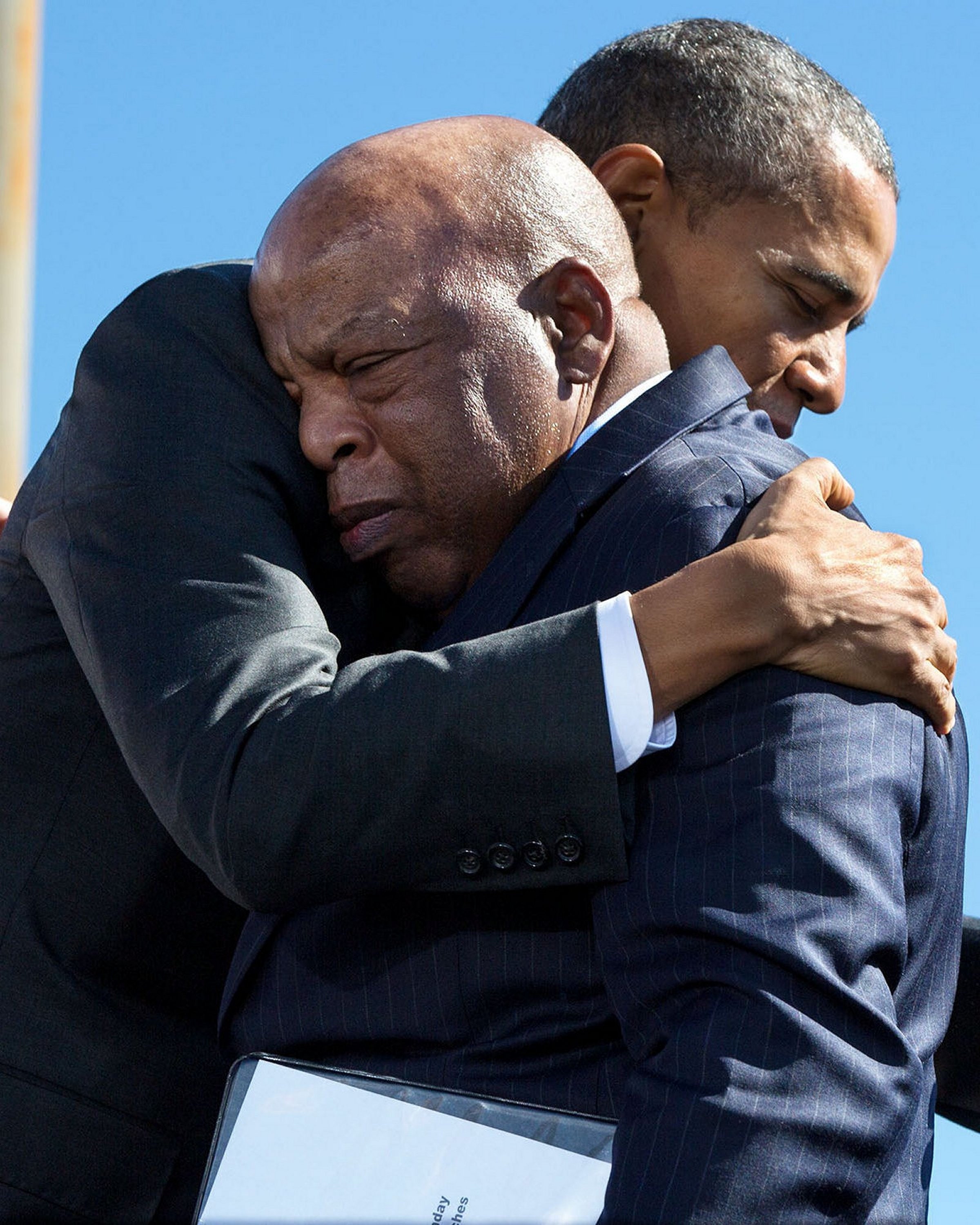 President Obama Hugs John Lewis on BLOODY SUNDAY Photo - Etsy