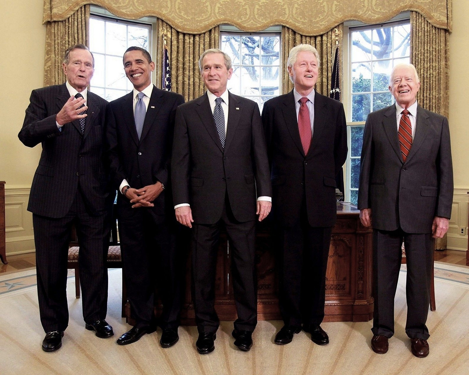 THE 5 PRESIDENTS Bush, Obama. Clinton ,carter ,bush Jr, PHOTO - Etsy