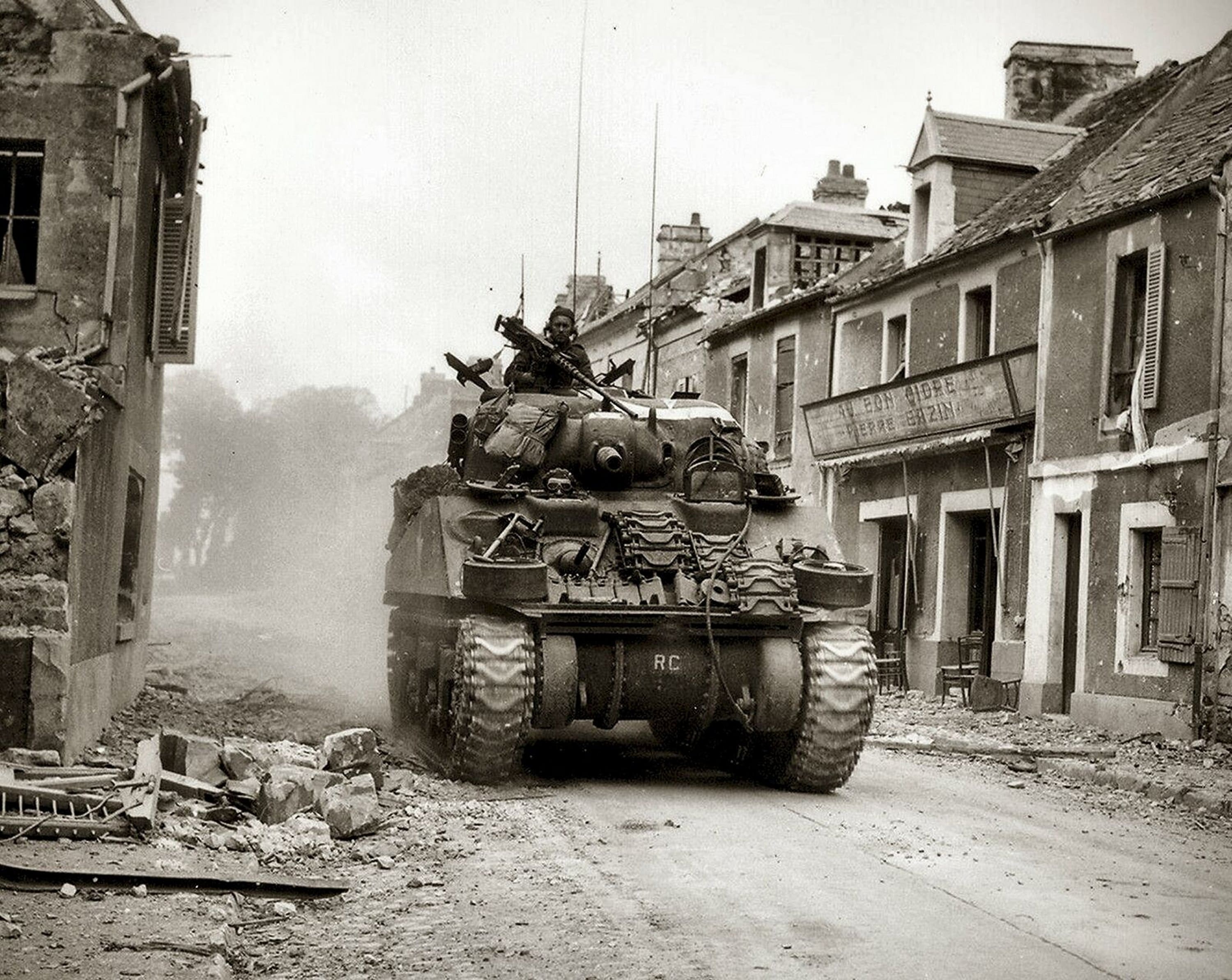 1944 WW2 US TANK Enters Normandy France Photo - Etsy