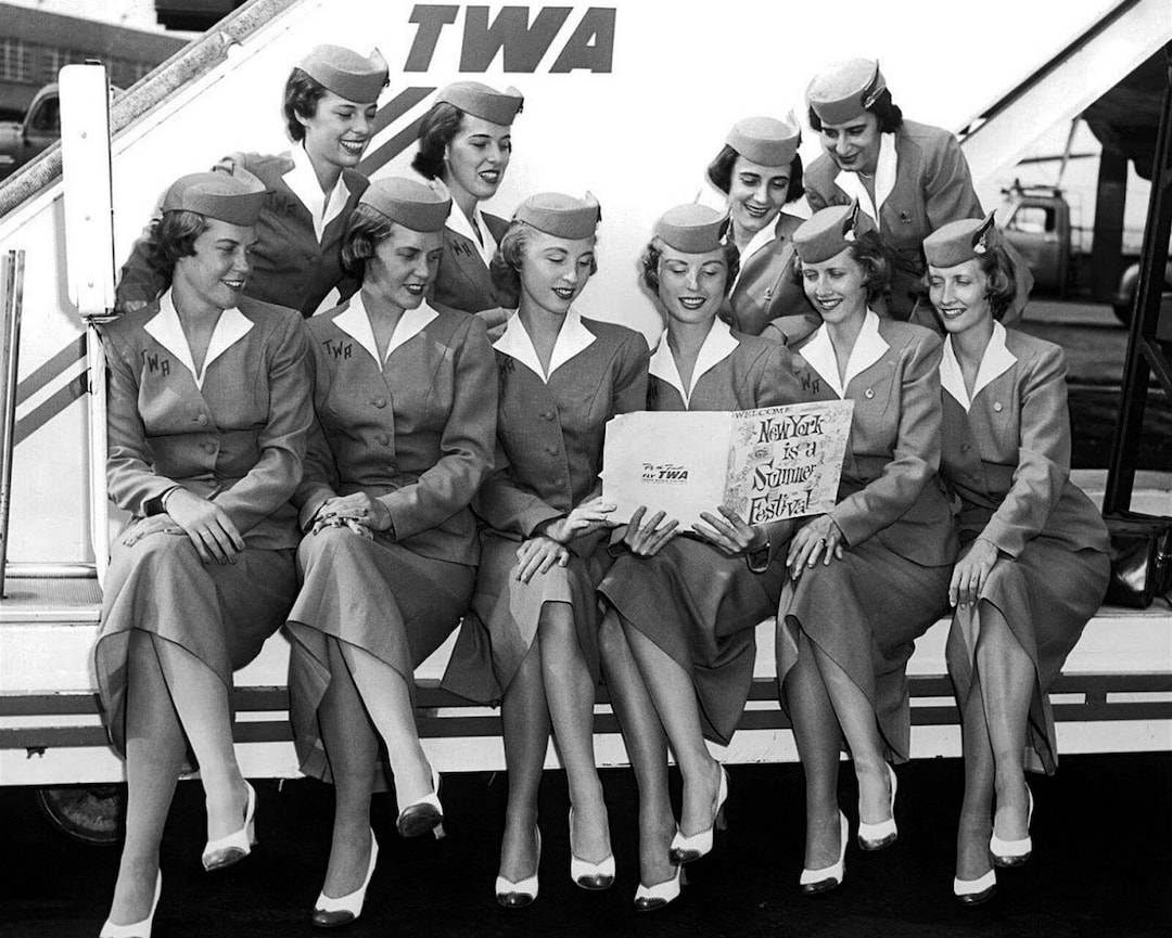 1950s Stewardesses TWA Airlines Photo - Etsy