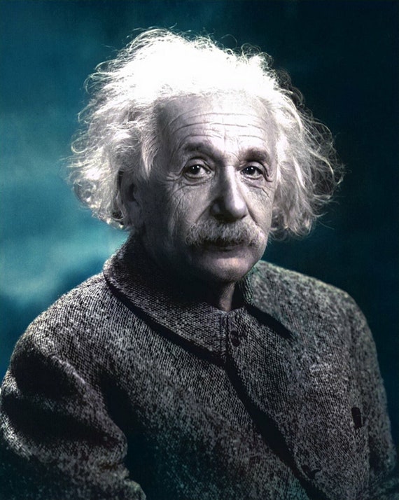 Physicist ALBERT EINSTEIN Color Tinted PHOTO | Etsy