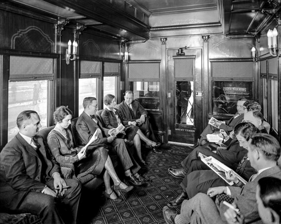 1928 SOUTHERN RAILWAY Commuter Train Car Interior PHOTO | Etsy
