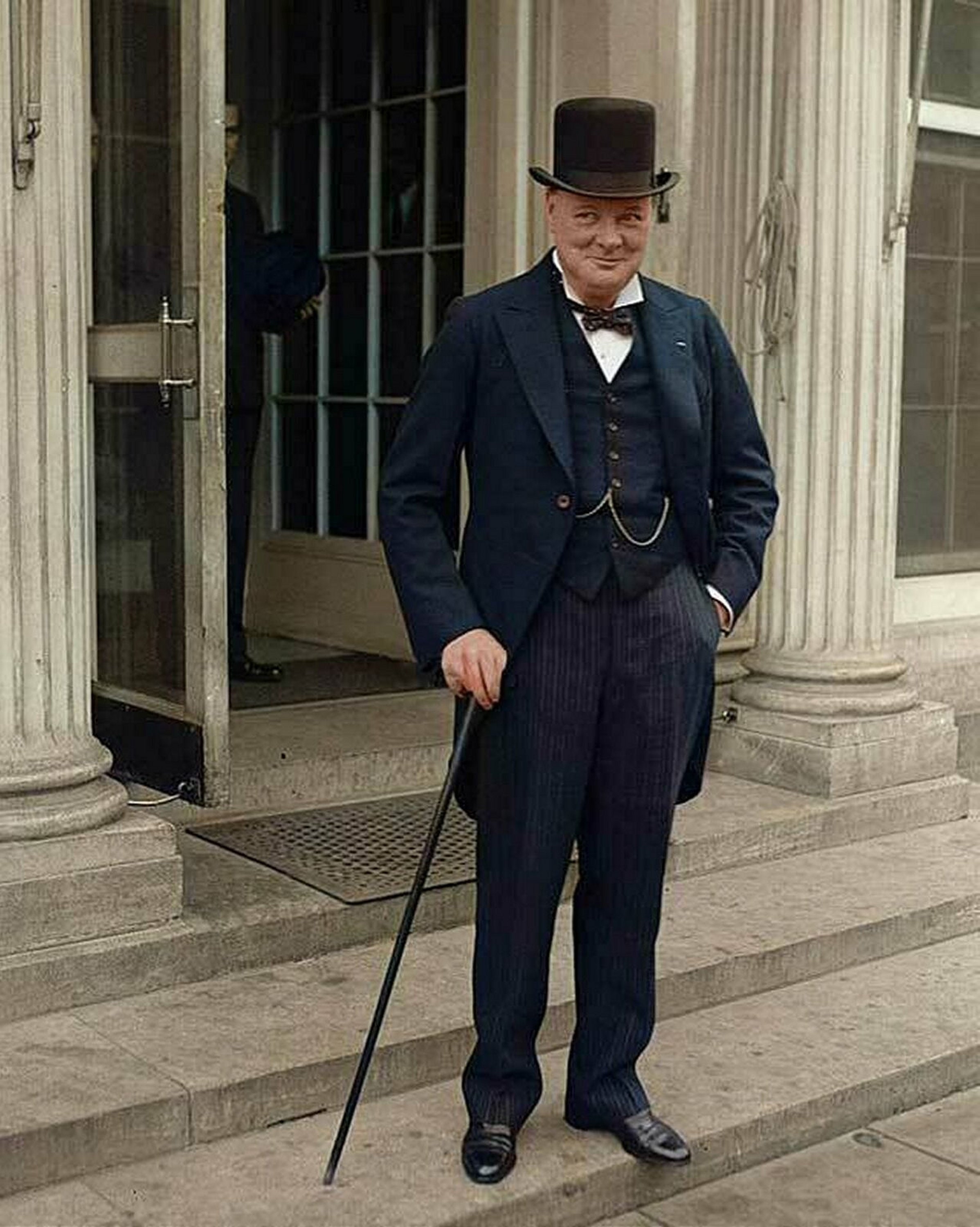 WINSTON CHURCHILL at the White House Colorized PHOTO | Etsy