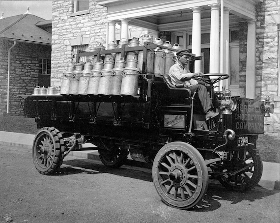 Vintage MILK DELIVERY Truck PHOTO - Etsy