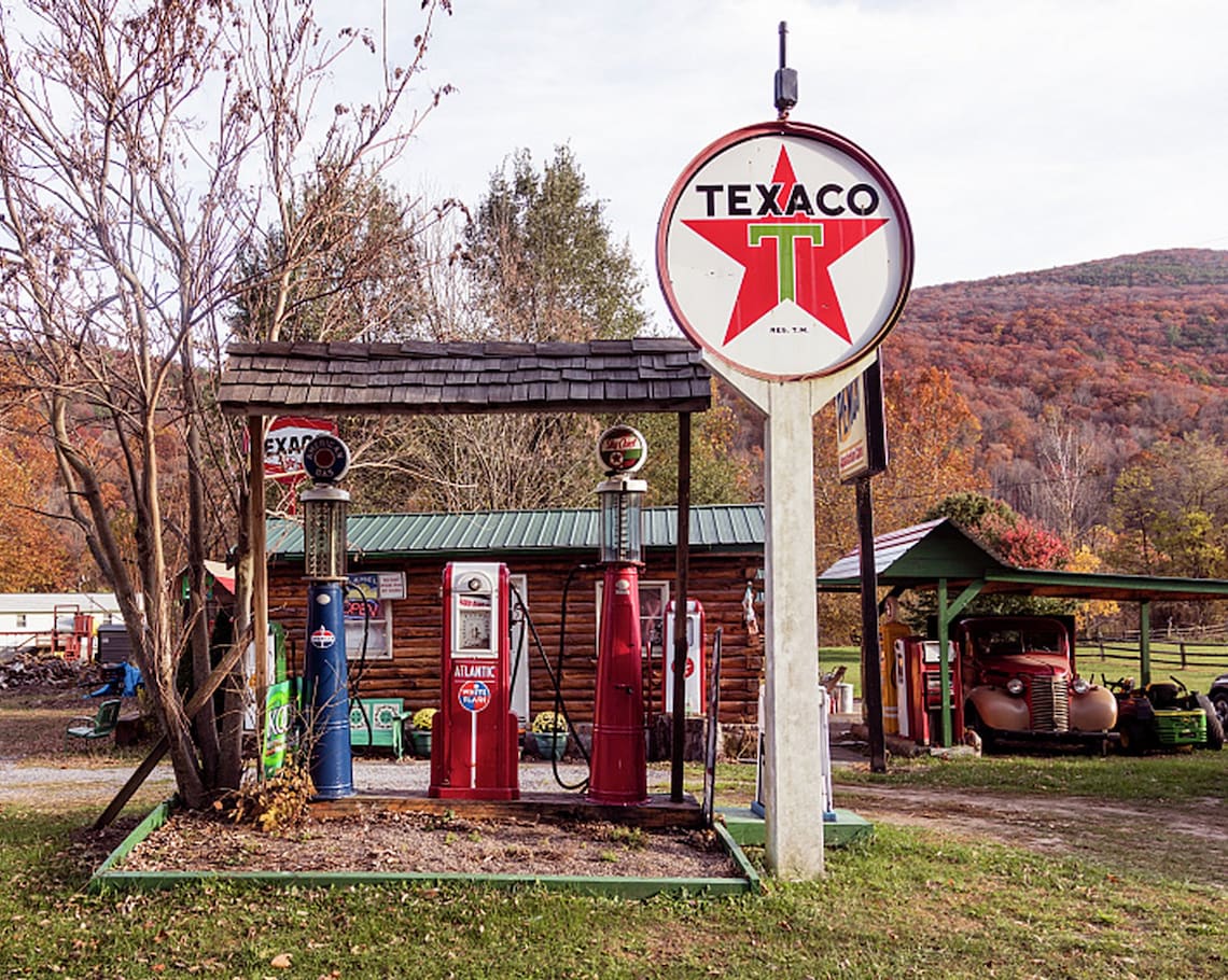 Vintage GAS STATION Texaco Sign PHOTO - Etsy