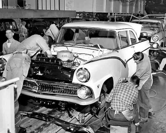 1955 FORD ASSEMBLY LINE Photo - Etsy