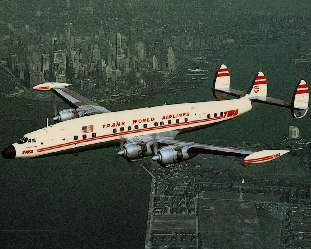 TWA Lockheed CONSTELLATION Photo - Etsy