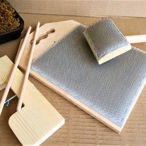Wooden Carder Fiber/ Combing Cardings / Blending Board - 72 TPI Wool ...
