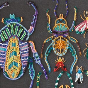 Bead embroidery beetles biology Gift embroidery pattern gift | Etsy