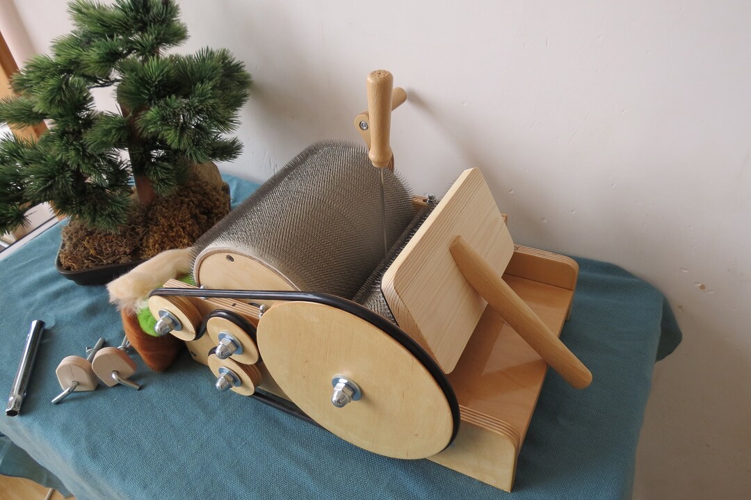 Carder for Wool Fiber Combing Cardings Blending Board - 72 TPI Drum ...