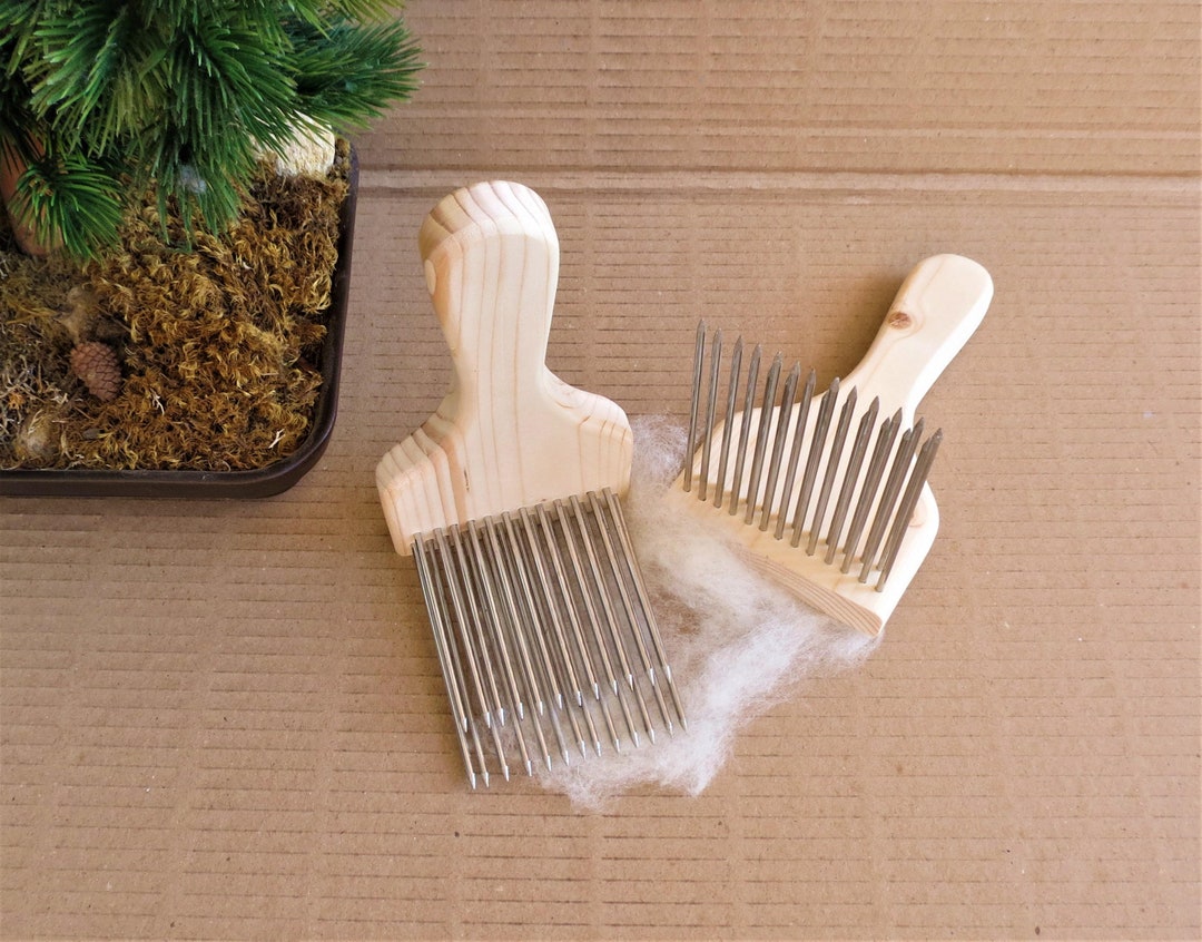 Wool Combs Double, Set of 2 Hand Carders,wool Combs,fiber Combs ...