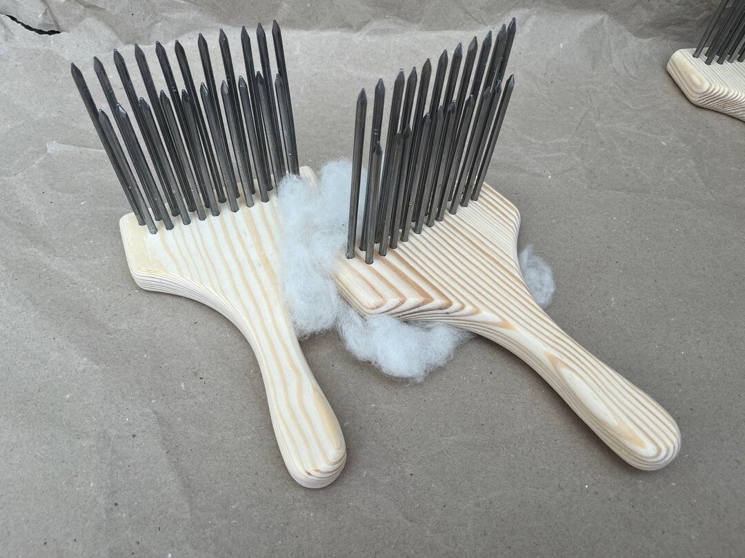 Wool Combs Double, Set of 2 Hand Carders,wool Combs,fiber Combs ...