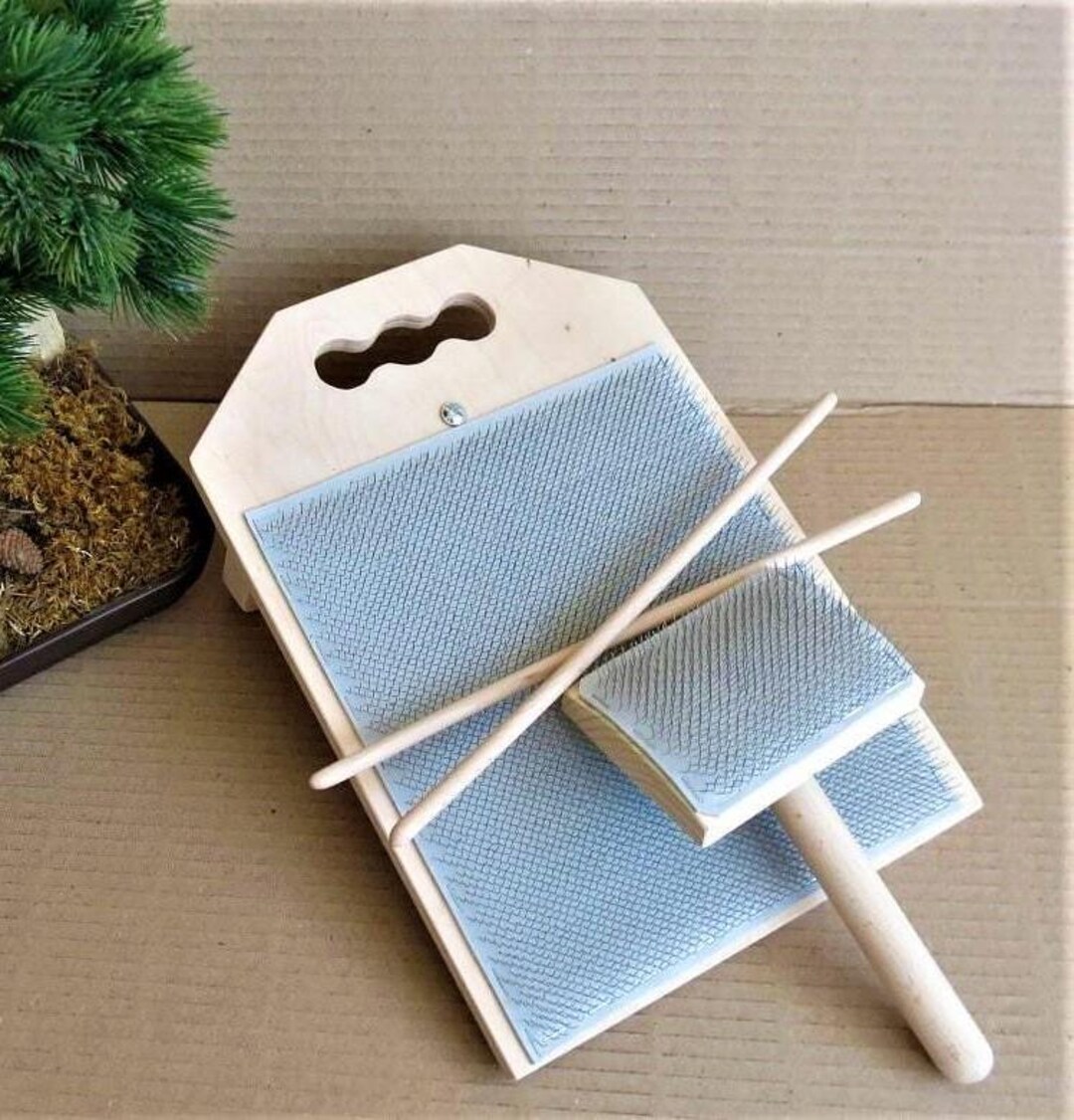 Wooden Carder Fiber/ Combing Cardings / Blending Board - 72 TPI Wool ...