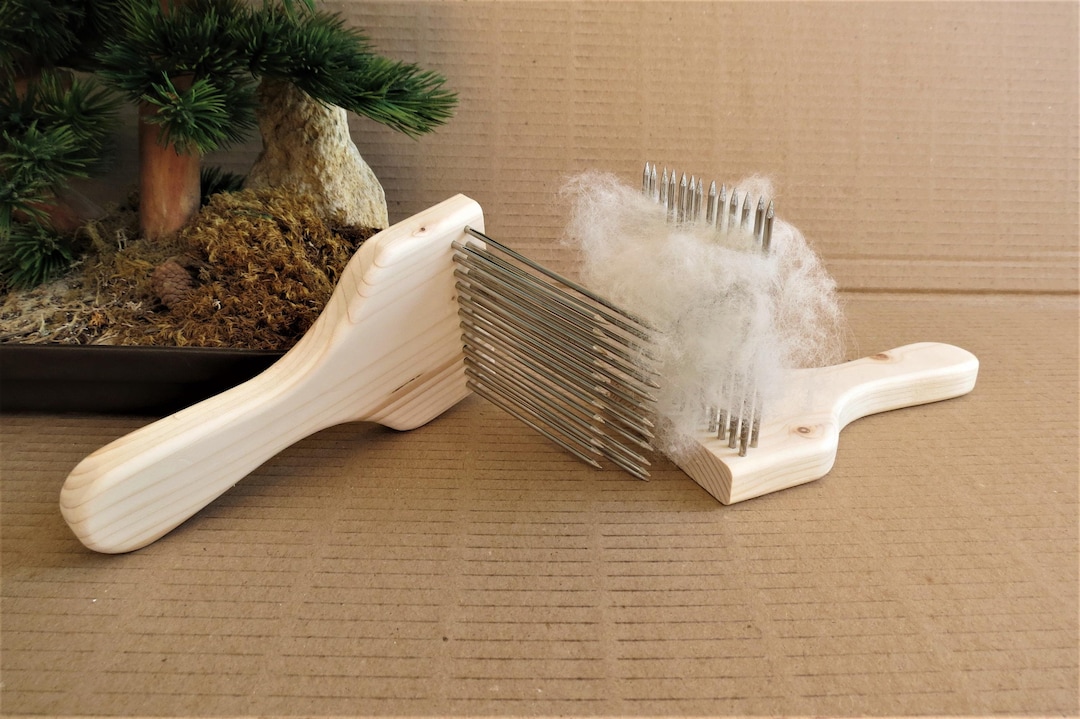 Wool Combs Double, Set of 2 Hand Carders,wool Combs,fiber Combs ...