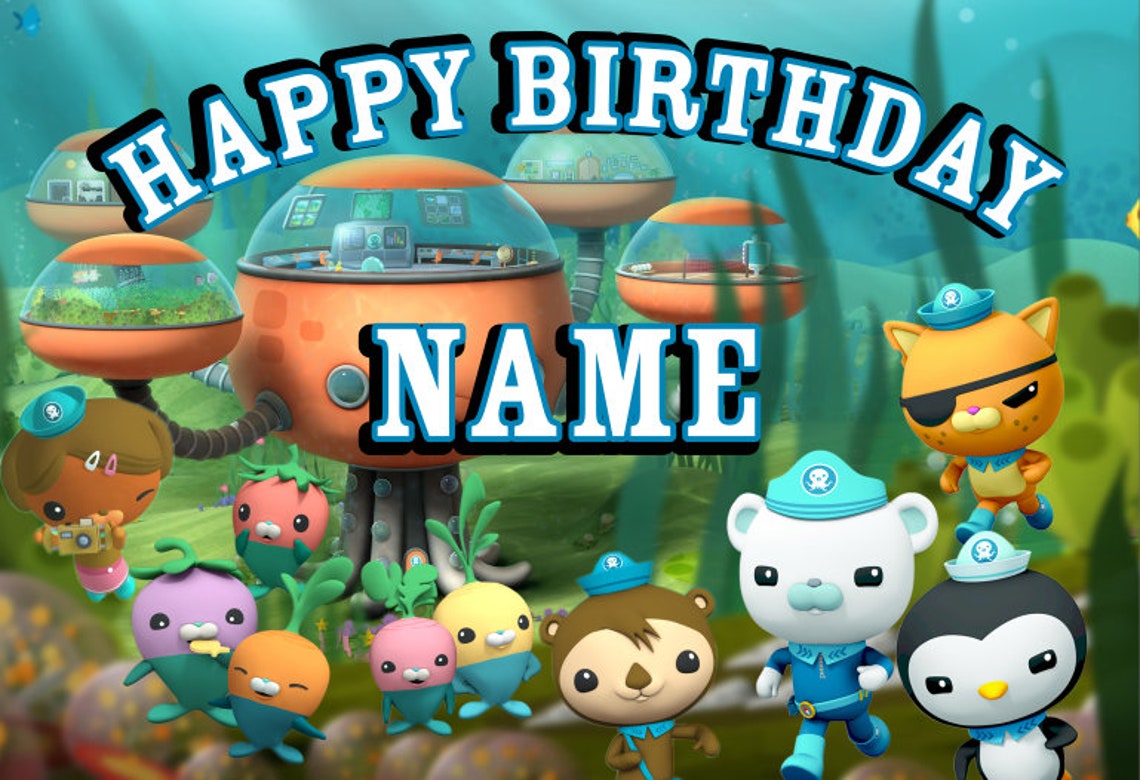 Free 2nd Day Shipping Octonauts Happy Birthday Banner 13 Etsy