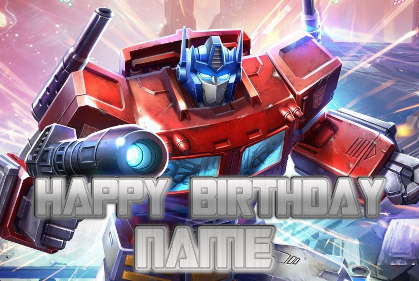 FREE 2nd DAY SHIPPING Transformers Happy Birthday Banner | Etsy