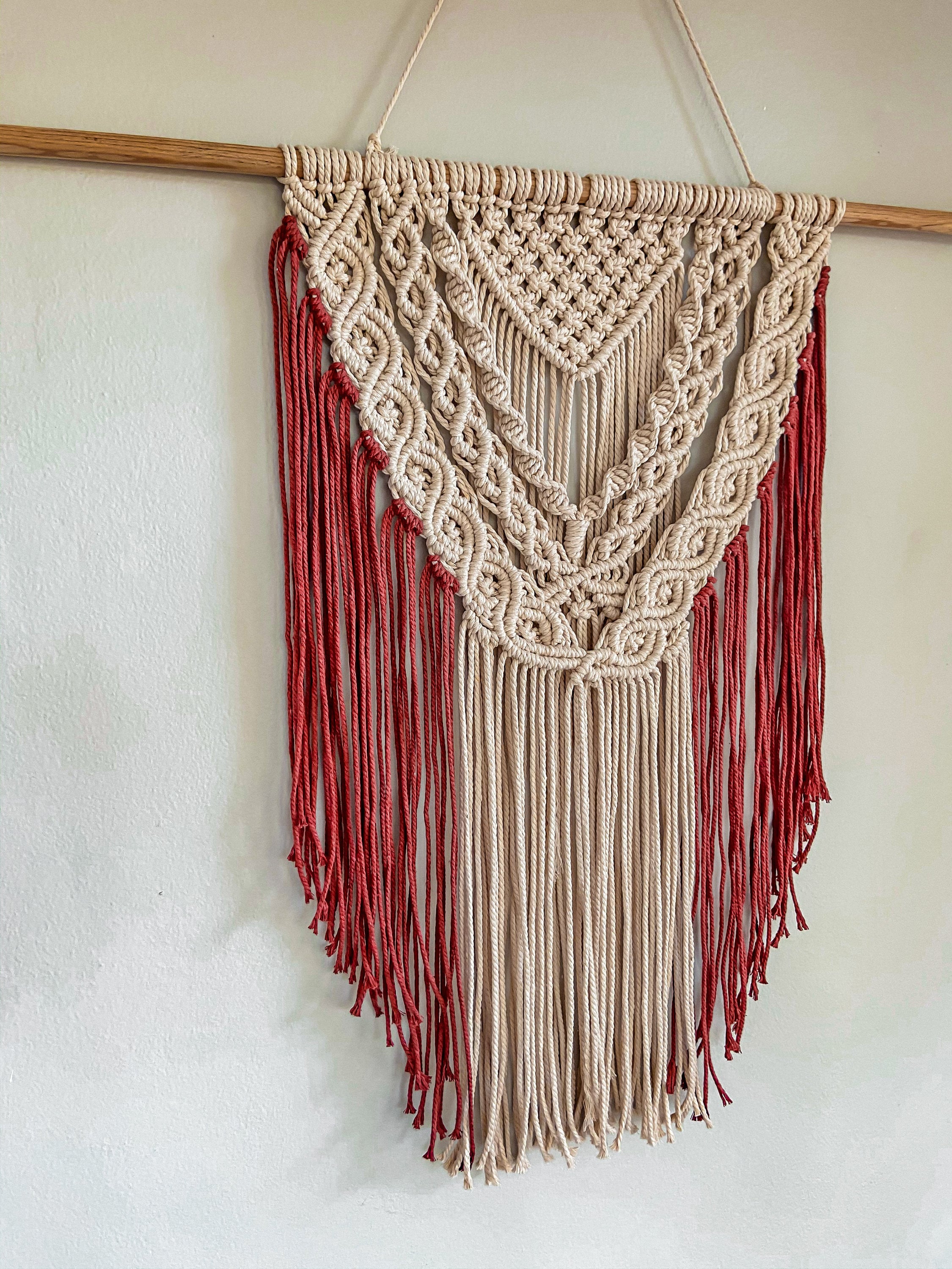 Macrame Wall Hanging Multi Colored Macrame Fiber Wall - Etsy