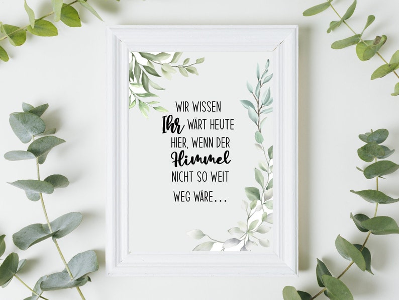 Wir wissen ihr wärt heute hier wenn der Himmel nicht so weit - Etsy.de Wir wissen ihr wärt heute hier wenn der Himmel nicht so weit - Etsy.de