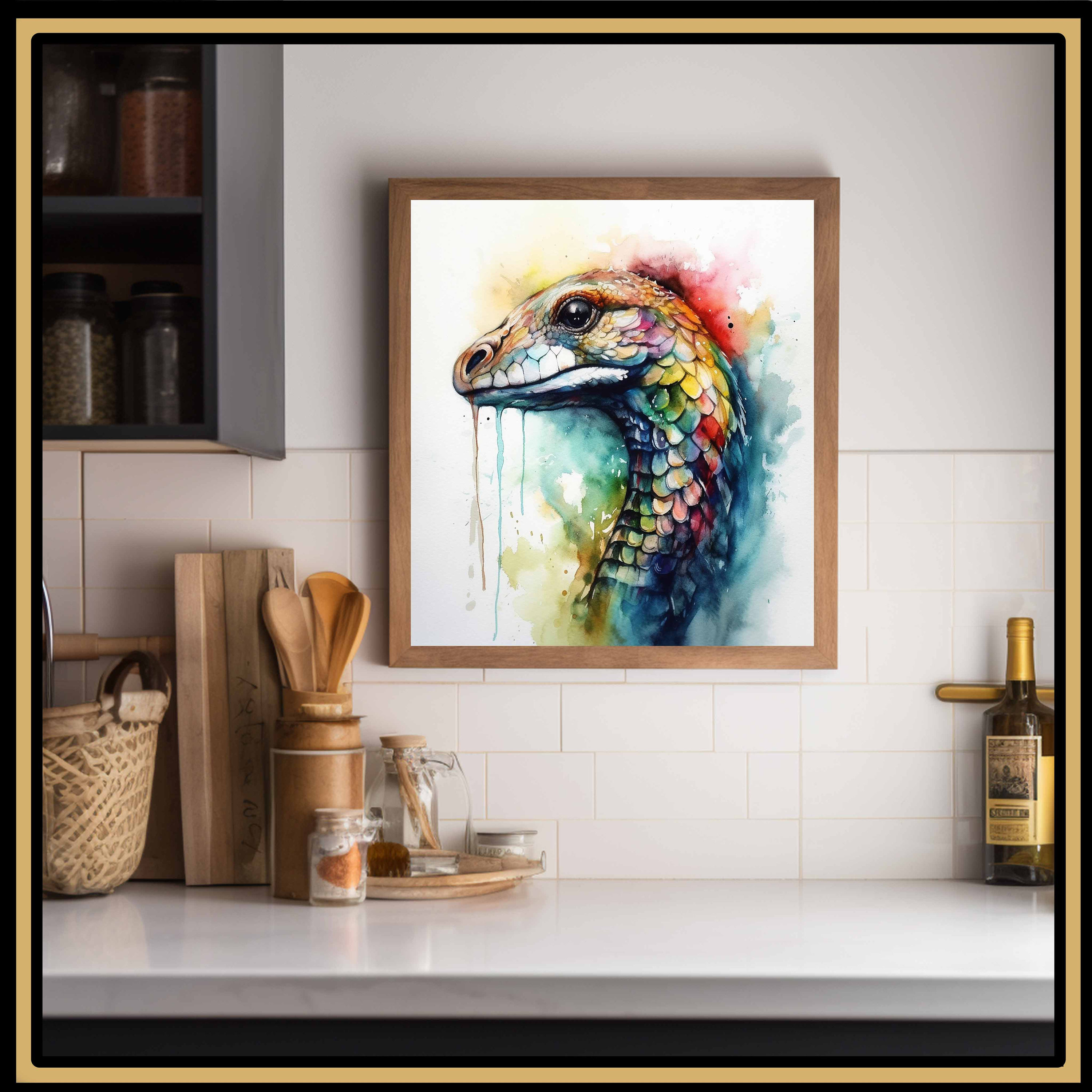 Watercolour Splash Snake Clipart - 50 JPG Clipart Bundle, Snake Heads ...